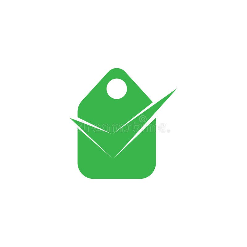Green Check Mark Label Simple Symbol Icon Vector Stock Vector ...