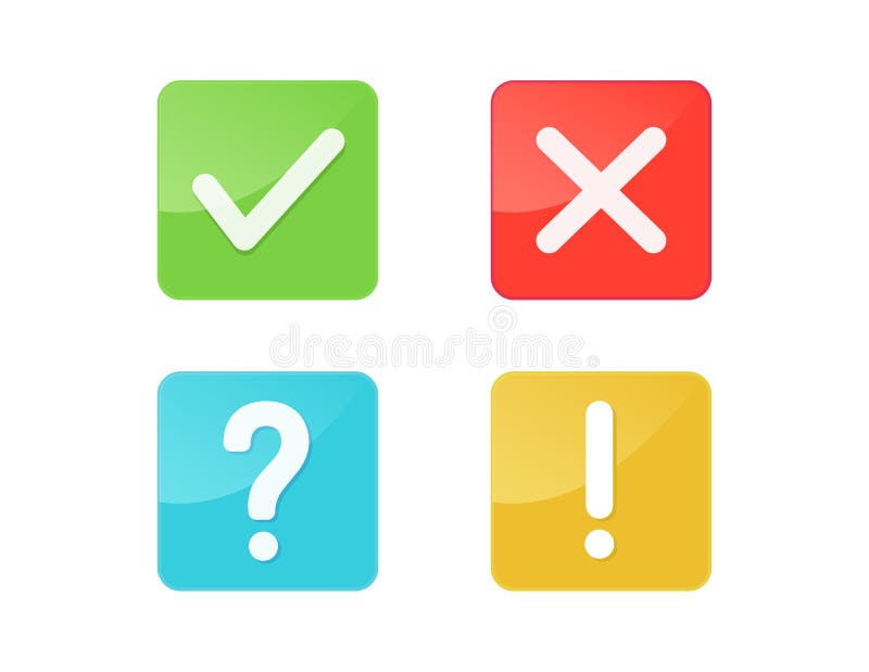 Red Cross Button - Refuse, Wrong Answer, Cancel Stock Vector - Illustration of alert, isolated ...