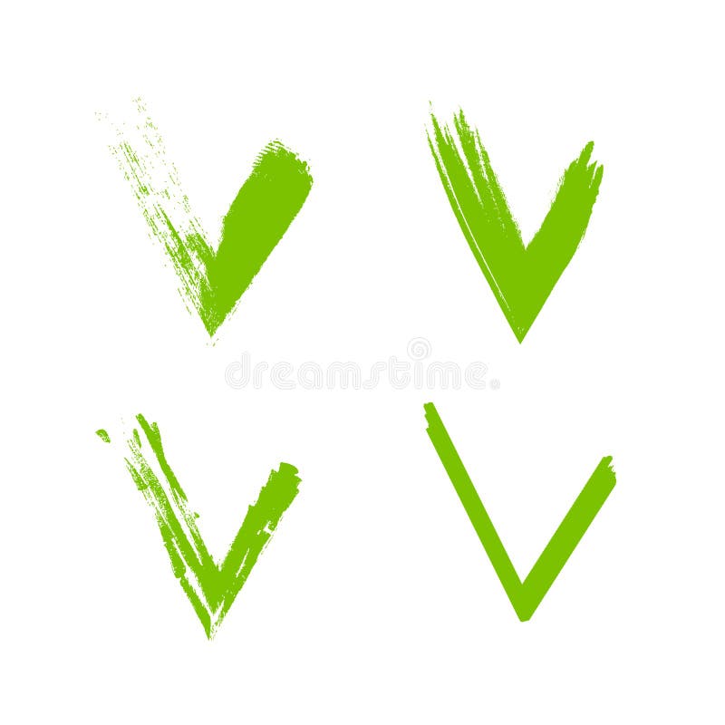 Green Check Mark - Set of Tick Illustration Stock Vector - Illustration ...