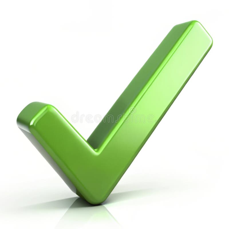 Green Check Mark Shining on a White Backdrop, Symbolizing Approval and ...
