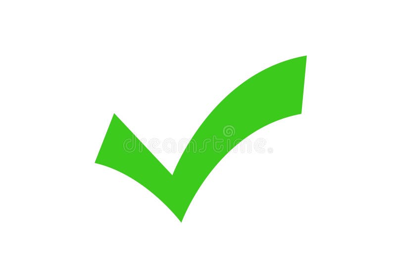 Green Check Mark Symbol for Confirmation and Agreement Stock Vector ...