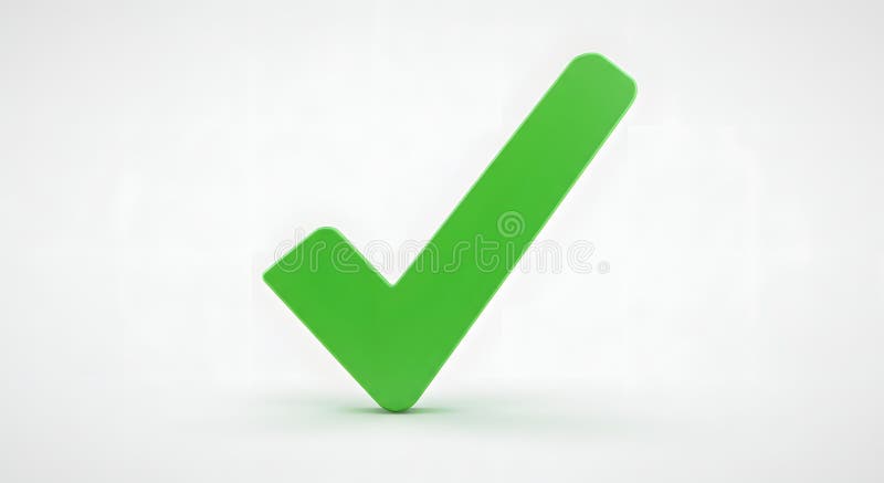 Green Check Mark Symbol Representing Approval or Confirmation for Tasks ...
