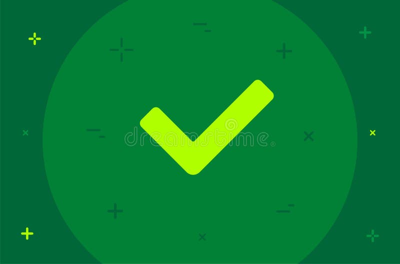 Green Check Mark. Vector Flat Minimal Style Colorful Icon Stock Vector ...