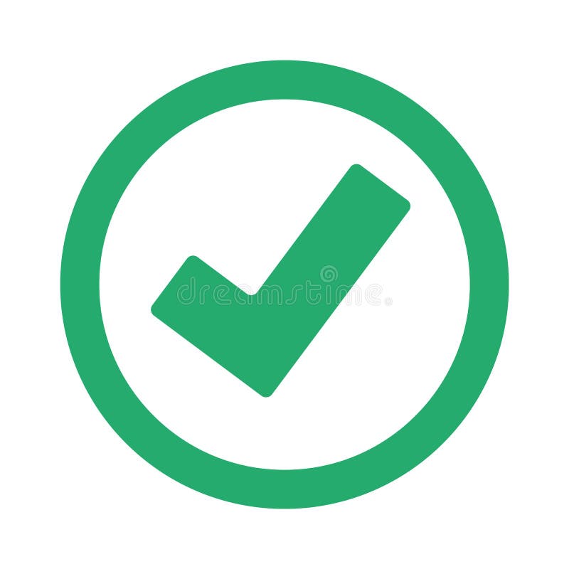 Green Check Mark Vector Icon Eps10.Green Check Mark Icon in a Circle ...