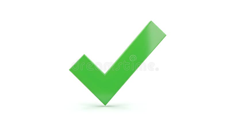 Green Check Mark on White Background for Agreement Confirmation Stock ...