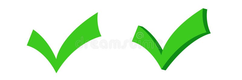 Green Check Marks Indicating Approval or Success Stock Vector ...