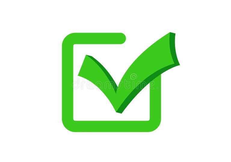 Green Checkbox with Check Mark for Tasks and Forms Stock Vector ...