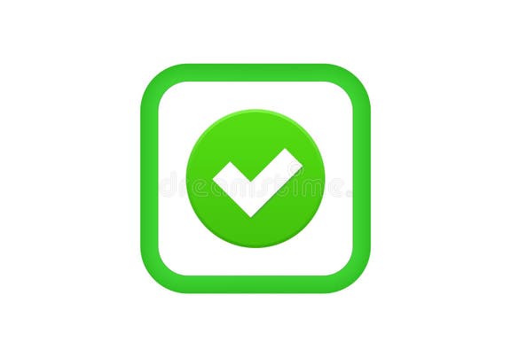 Green Checkbox Icon with White Check Mark Inside Square Stock Vector ...