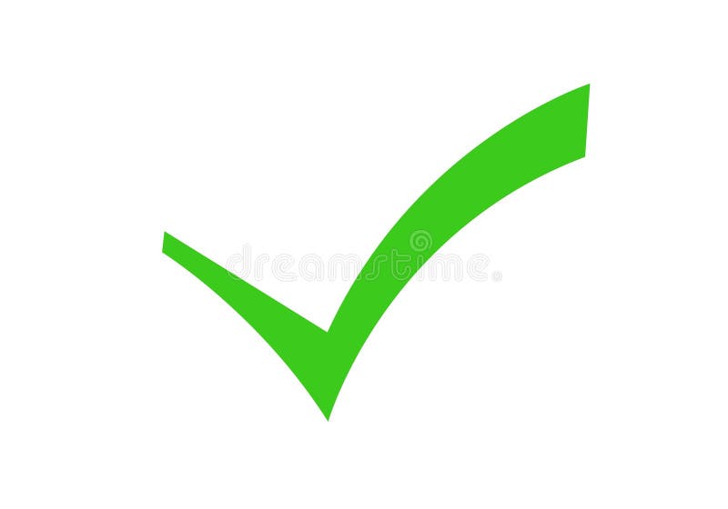 Green Checkbox Tick Mark Symbol for Approval and Confirmation Stock ...
