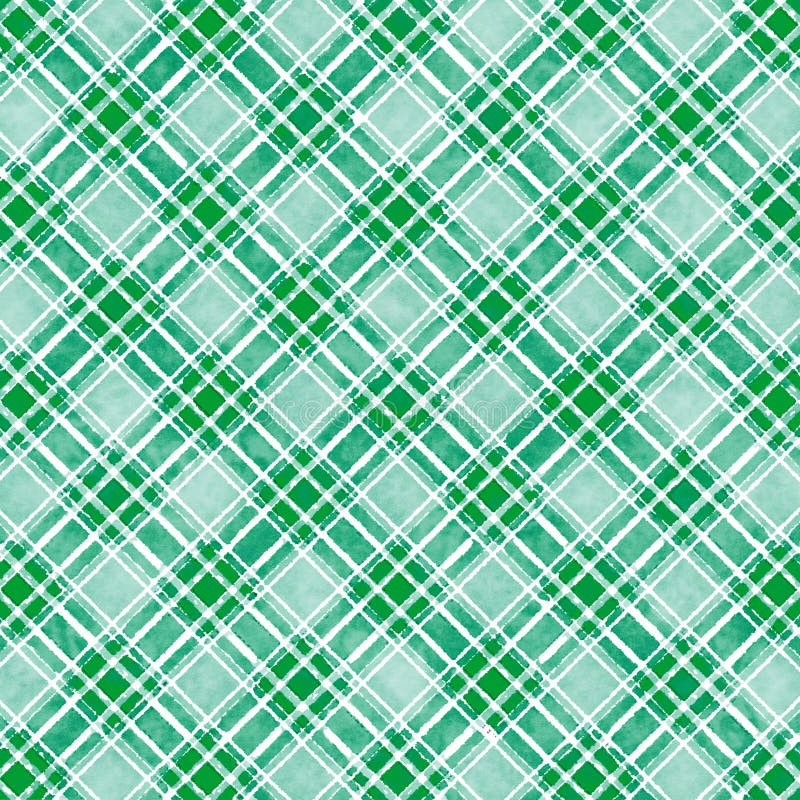 Green Checkered Background with Wide Stripe for Text. Geometric Pattern ...