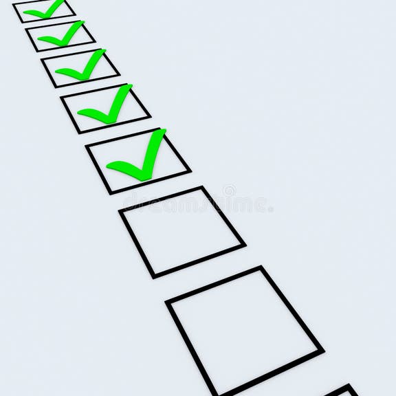 Green checklist stock illustration. Illustration of render - 19335816