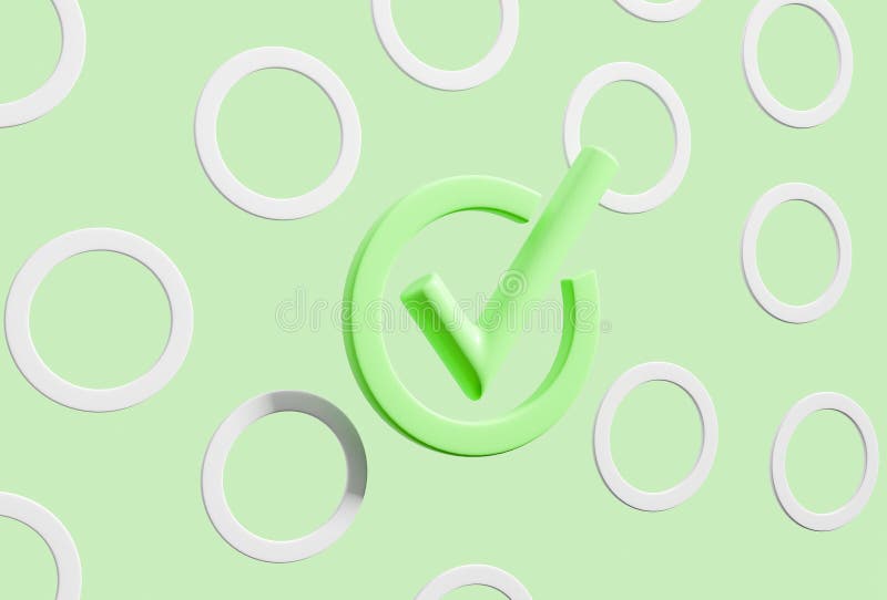 Green Checkmark on Green Background, Agreement Stock Illustration ...