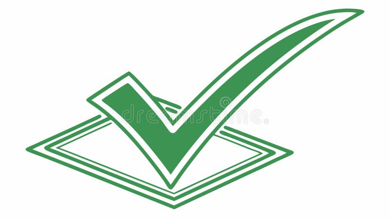 Green Checkmark in Box, Verified Approved Confirmation Icon, Vector ...