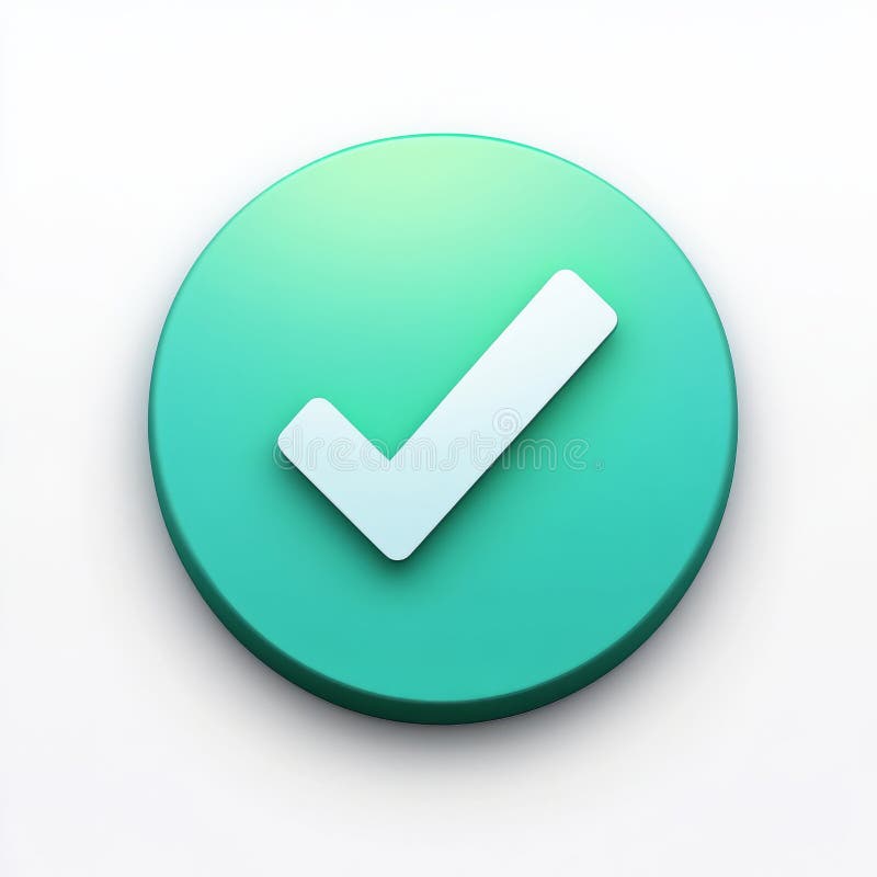 Green Checkmark Button with a White Checkmark. Stock Image - Image of ...