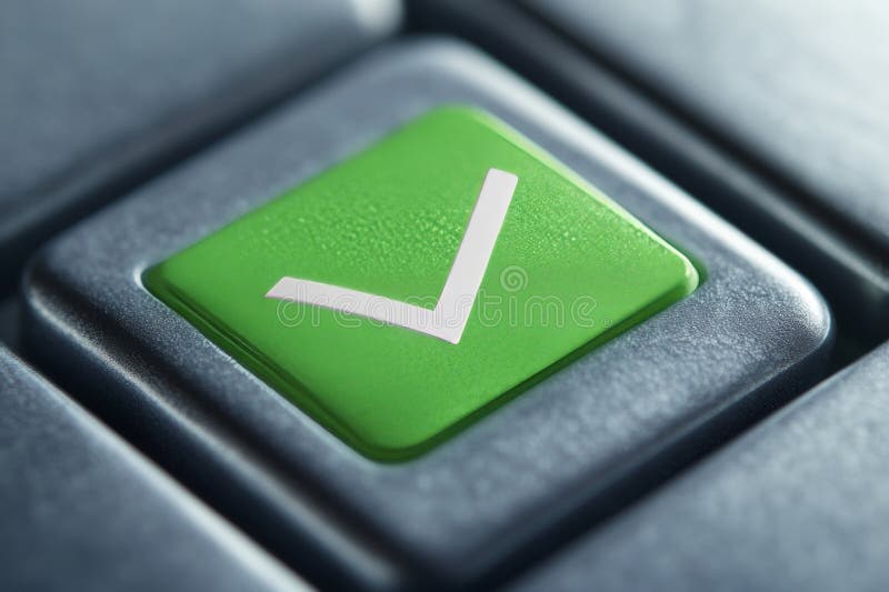 Green Checkmark in Checkbox Signifying Completion or Approval on ...