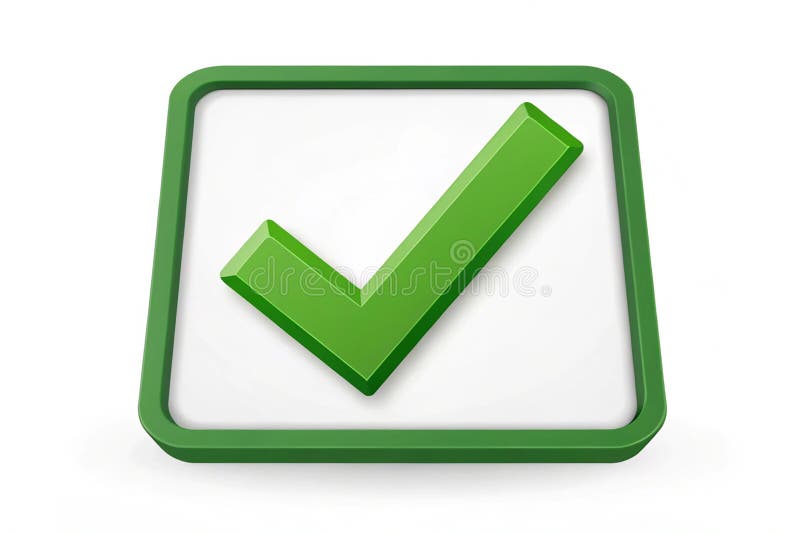 Green Tick Checkmark Icon for Checkbox Marker Symbol Stock Illustration ...