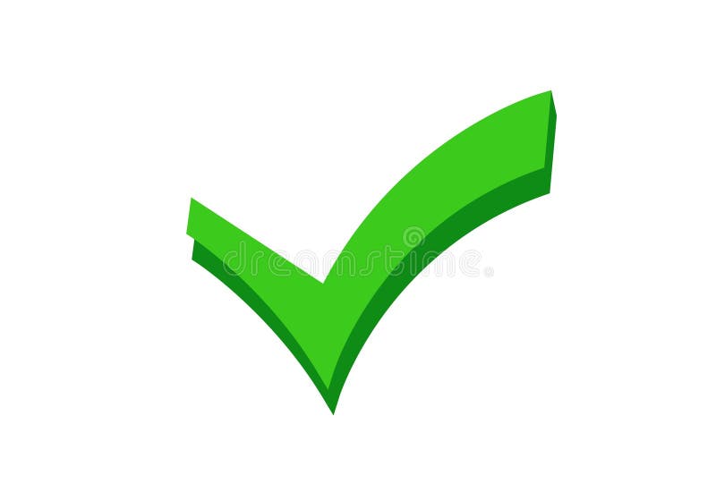 Green Checkmark Icon for Verification and Approval Stock Illustration ...