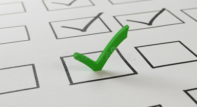 Green Checkmark Stands Out on Checklist for Tasks Completed in an ...