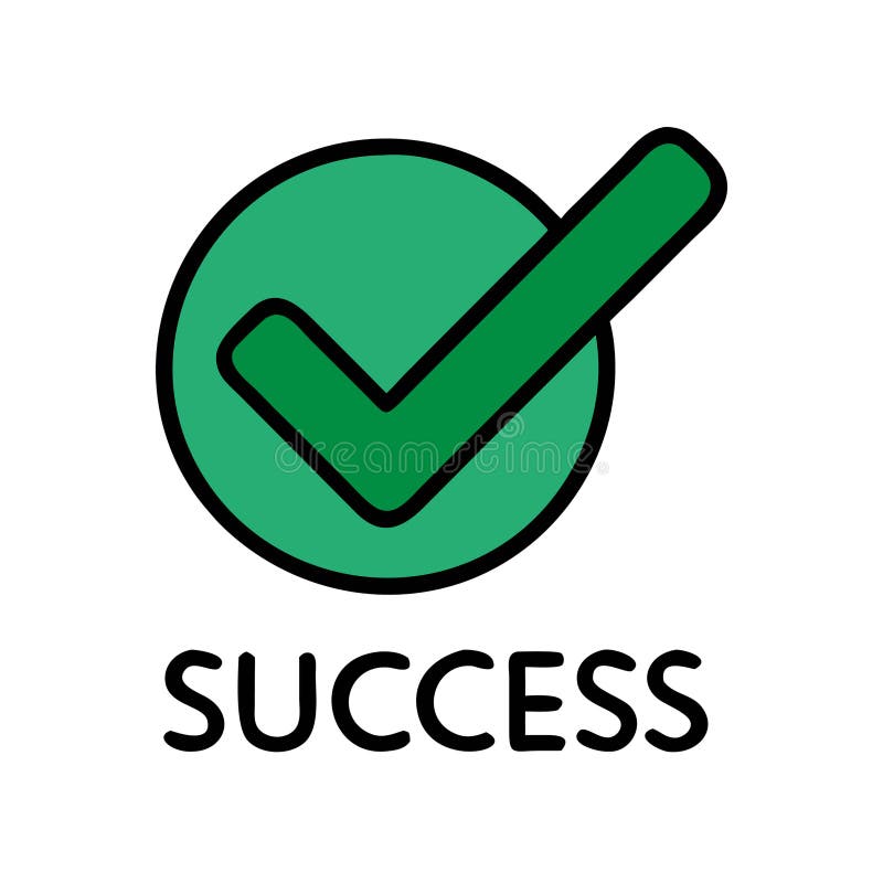 Green Checkmark Success Vector for Approval and Achievement Concepts ...