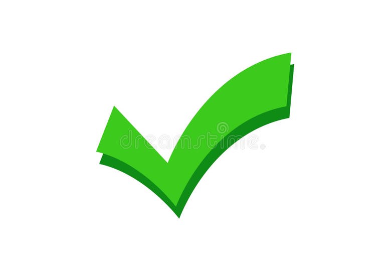 Green Checkmark Symbol for Confirmation and Approval Stock Vector ...