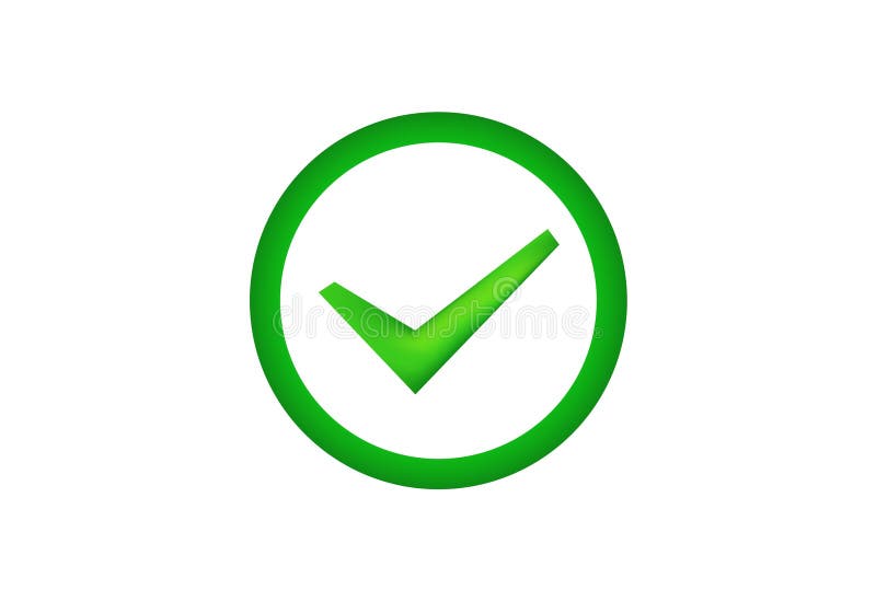 Green Checkmark Symbol for Correct or Approved Status Stock ...