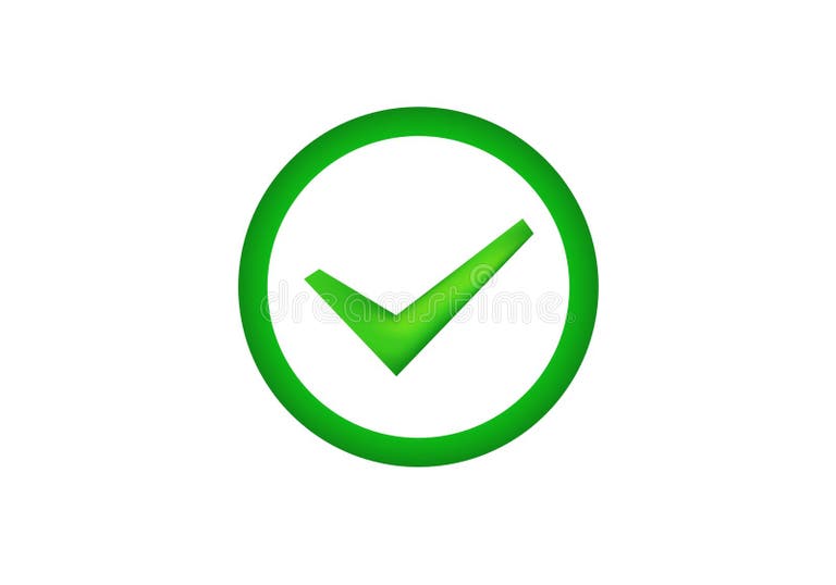 Green Checkmark Symbol for Correct or Approved Status Stock ...
