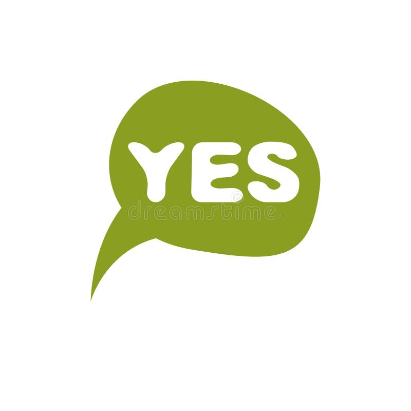 Green Checkmark with Yes Word, Approved. Vector Verify Sign Isolated on ...