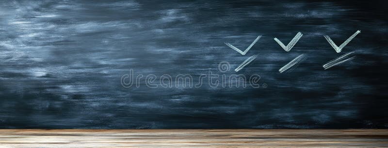 Green Checkmarks on a Chalkboard Demonstrate Figurative Art, Abstract ...