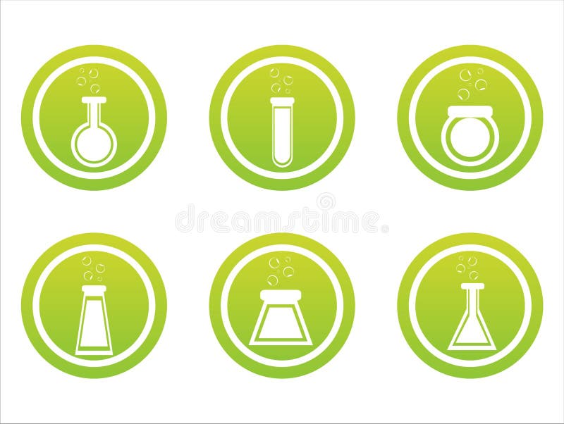 Green chemical signs stock vector. Illustration of bottle - 20434004