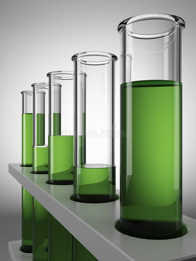 Green chemical test tubes stock illustration. Illustration of equipment ...