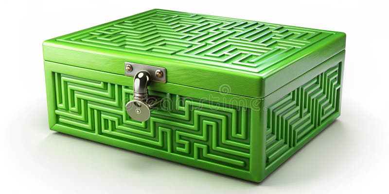 A Green Chest Box with a Maze Lock Inside Challenging and Intriguing ...
