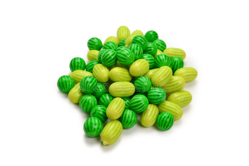 Green Chewing Gum Isolated on White Background Stock Photo - Image of ...