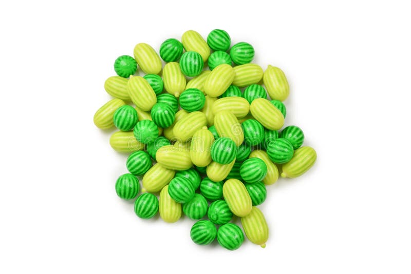 Green Chewing Gum Isolated on White Background Stock Photo - Image of ...