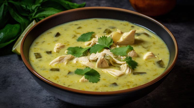 Green Chicken Curry - Generative AI, AI Generated Stock Illustration ... Green Chicken Curry - Generative AI, AI Generated Stock Illustration ...