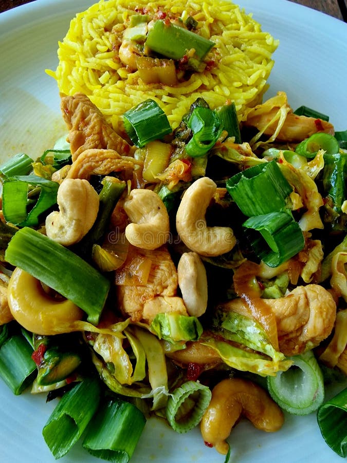 Green Chicken Curry Rice stock image. Image of rice - 260714959