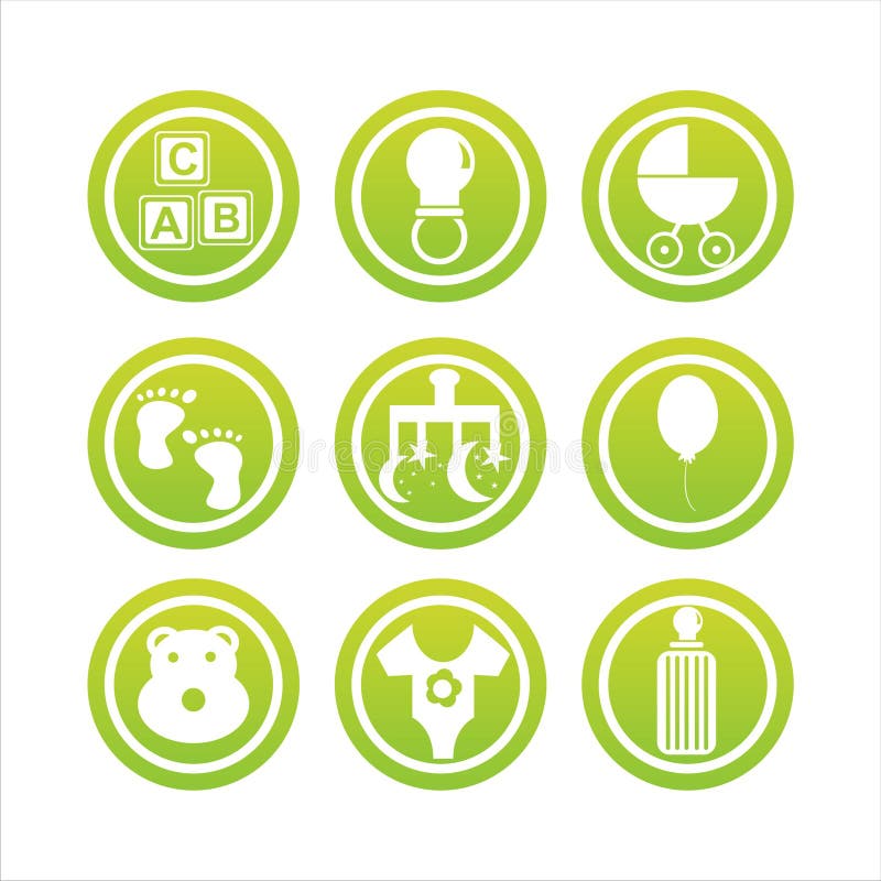 Green children signs stock vector. Illustration of star - 21604538