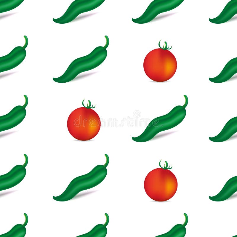Tomatoes Peppers White Background Stock Illustrations – 529 Tomatoes Peppers White Background ...