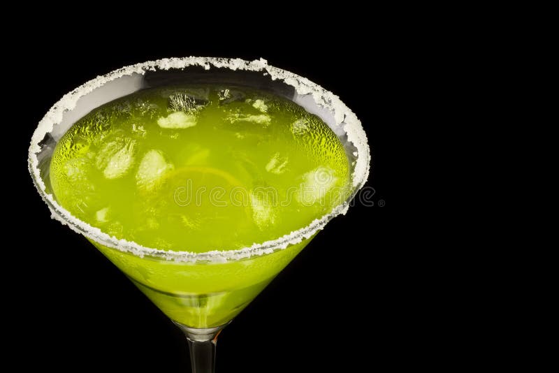 Chilled Green Bottle with Condensate and a Glass Stock Image - Image of ...