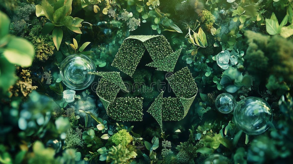 Green Choices for the Environment. Recycle Symbol Stock Photo - Image ...