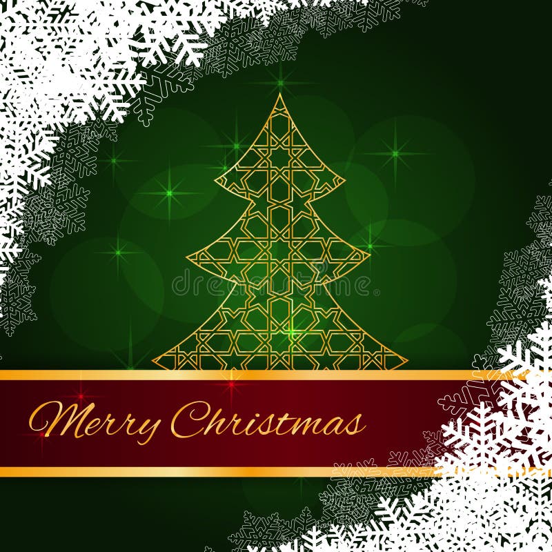 Green christmas card stock vector. Illustration of sparcle - 78581058