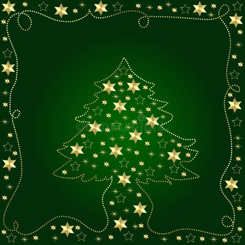 Green Christmas Design stock illustration. Illustration of illustrated ...