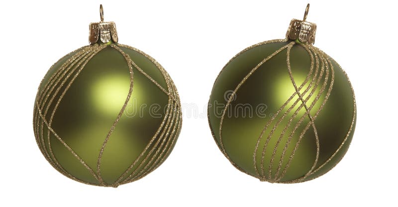 Green Christmas tree ball stock photo. Image of isolated - 11508516