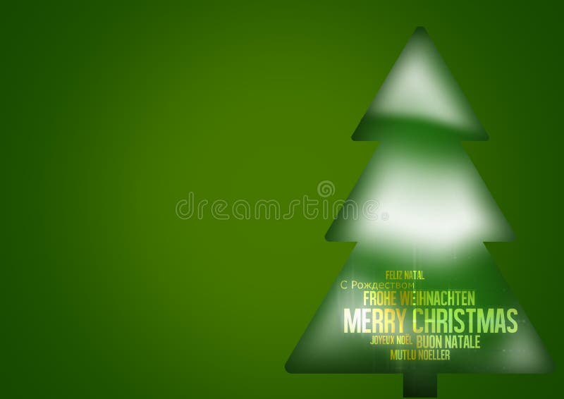 Green Christmas Tree stock illustration. Illustration of graphic - 58259462