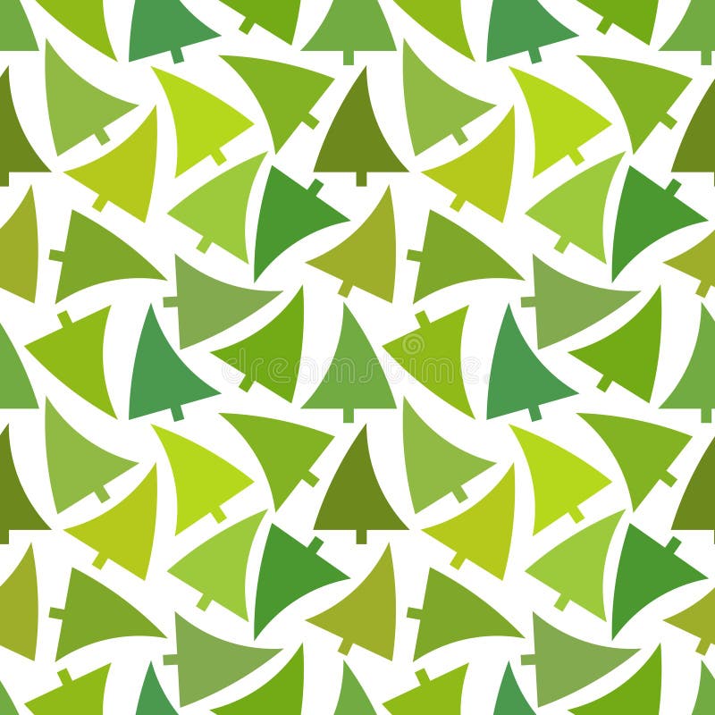Green Christmas Tree Pattern Stock Vector - Illustration of pattern ...