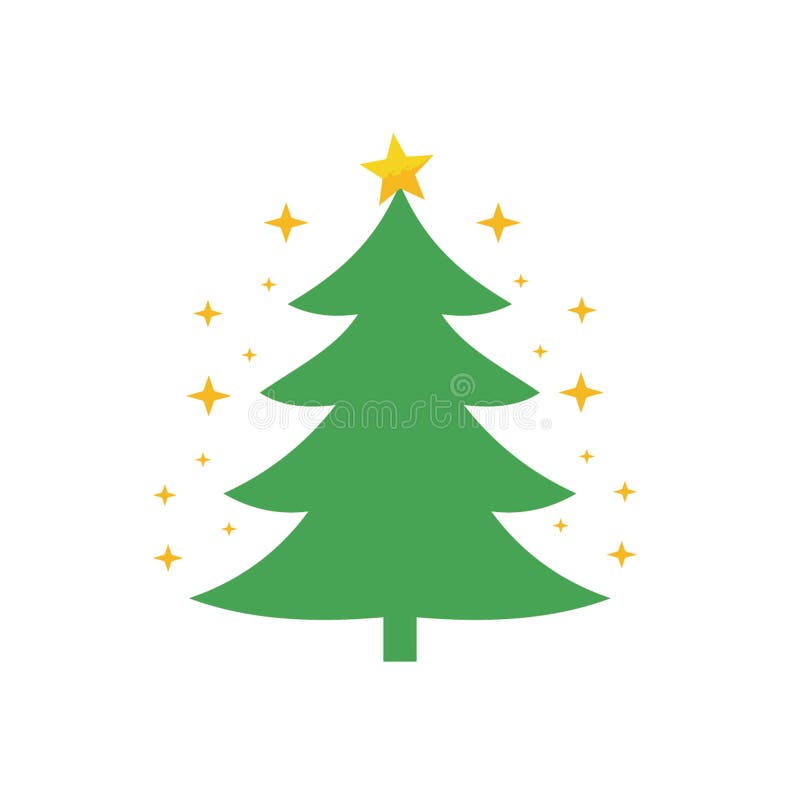 Green Christmas Tree - Vector Illustration Stock Vector - Illustration ...