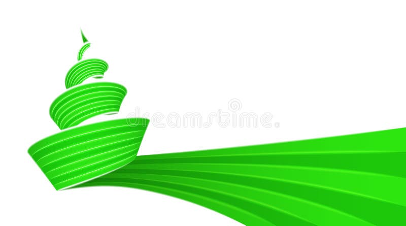 Green Christmas Tree Vortex Design Stock Vector - Illustration of ...