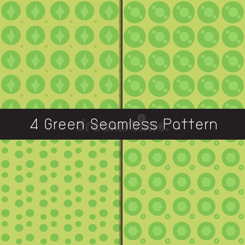 Green Circle Abstract Seamless Pattern Stock Vector - Illustration of ...