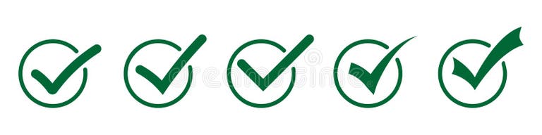 Green Circle Check Mark Icon Stock Vector - Illustration of correct ...