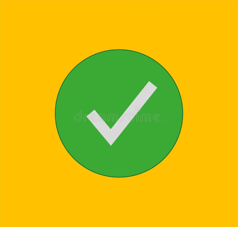 Green Checkmark Button Isolated on a White Background Stock ... Green Checkmark Button Isolated on a White Background Stock ...