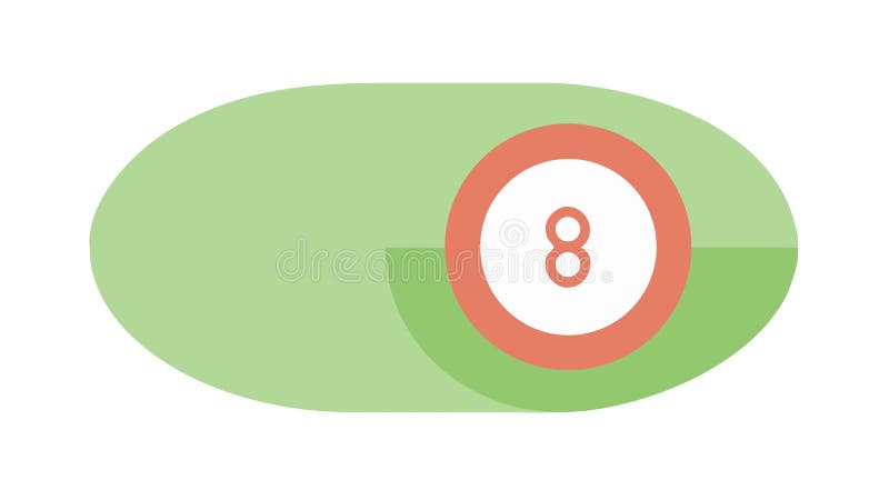 Green Circle Icon with Billiards 8 Ball Game , Vector Design Generative AI Stock Vector ...